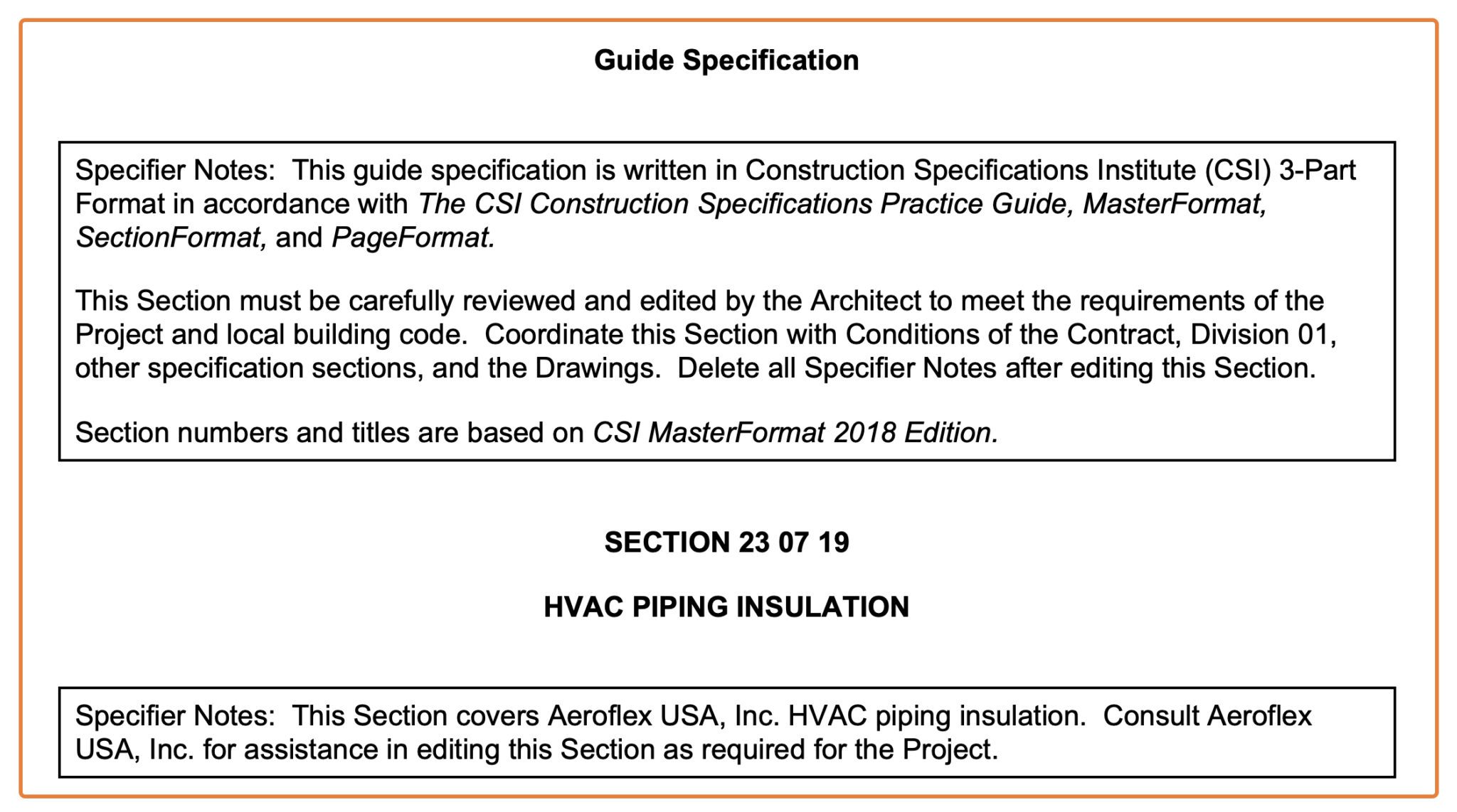 Guide to Insulation Specifications | Aeroflex USA
